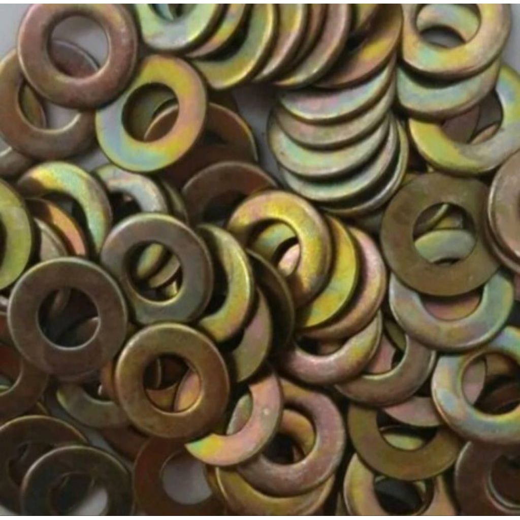 Jual Ring plat kuning kiloan, m8x17x1,2, isi 1kg | Shopee Indonesia