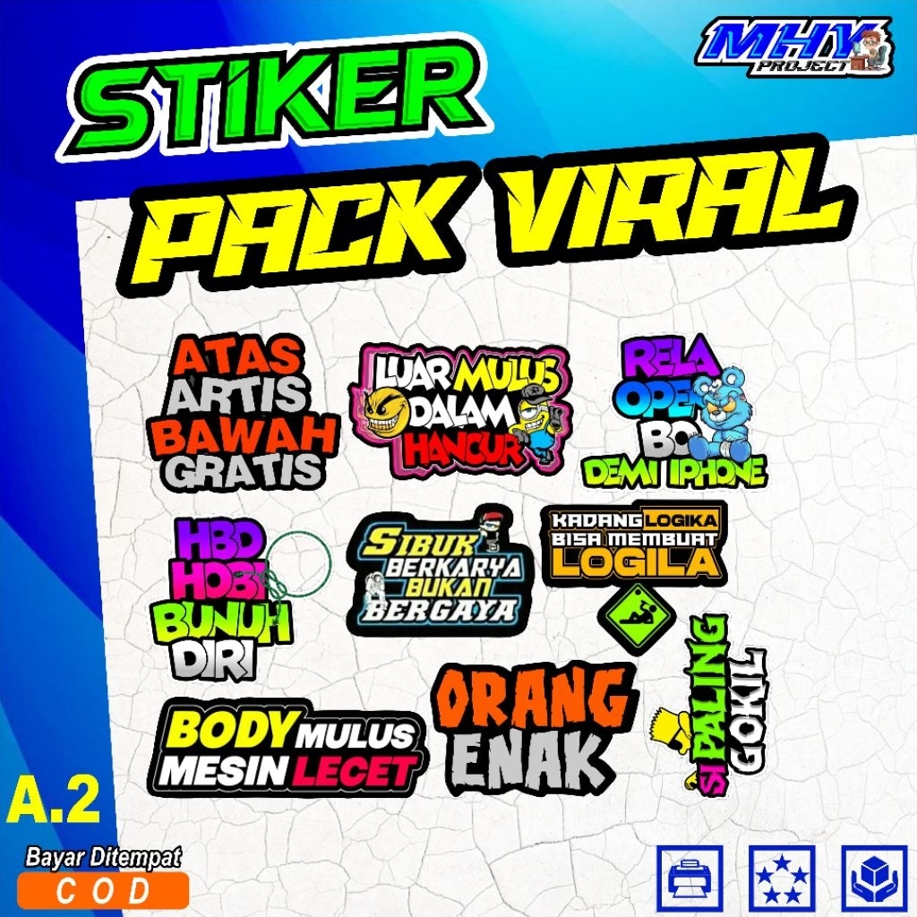 Jual Sticker pack kata kata viral terbaru #stiker cutting kata kata ...