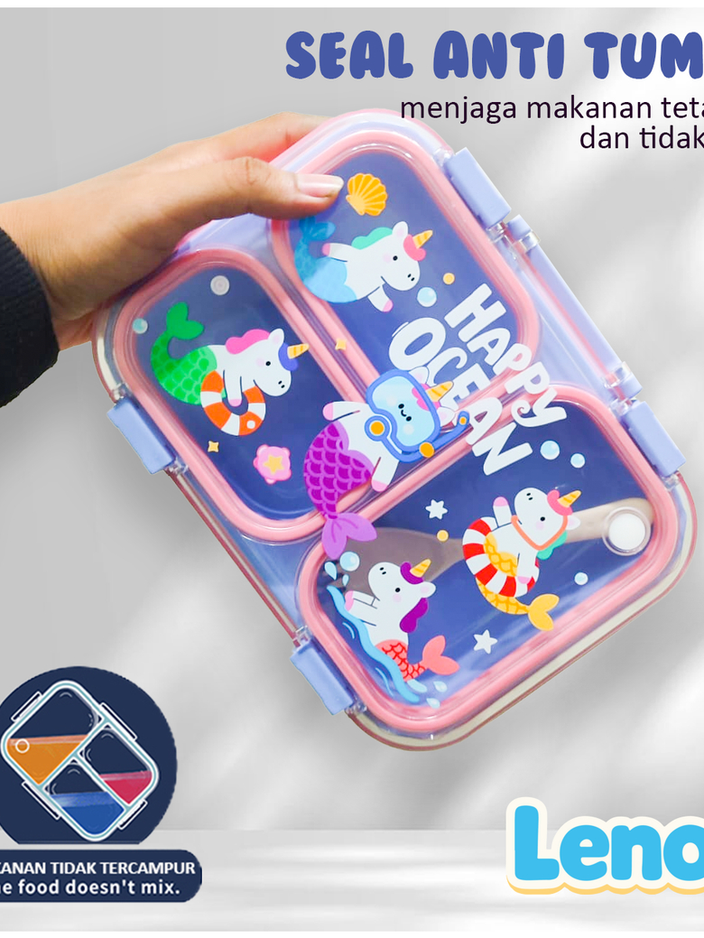 Jual LENOBI - [ Back to School ] Kotak Makan Bento 3 dan 4 Sekat ...