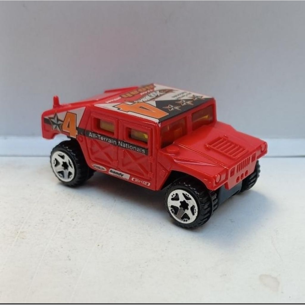 Jual hot wheels humvee hummer h1 red team noah loose diecast body ...