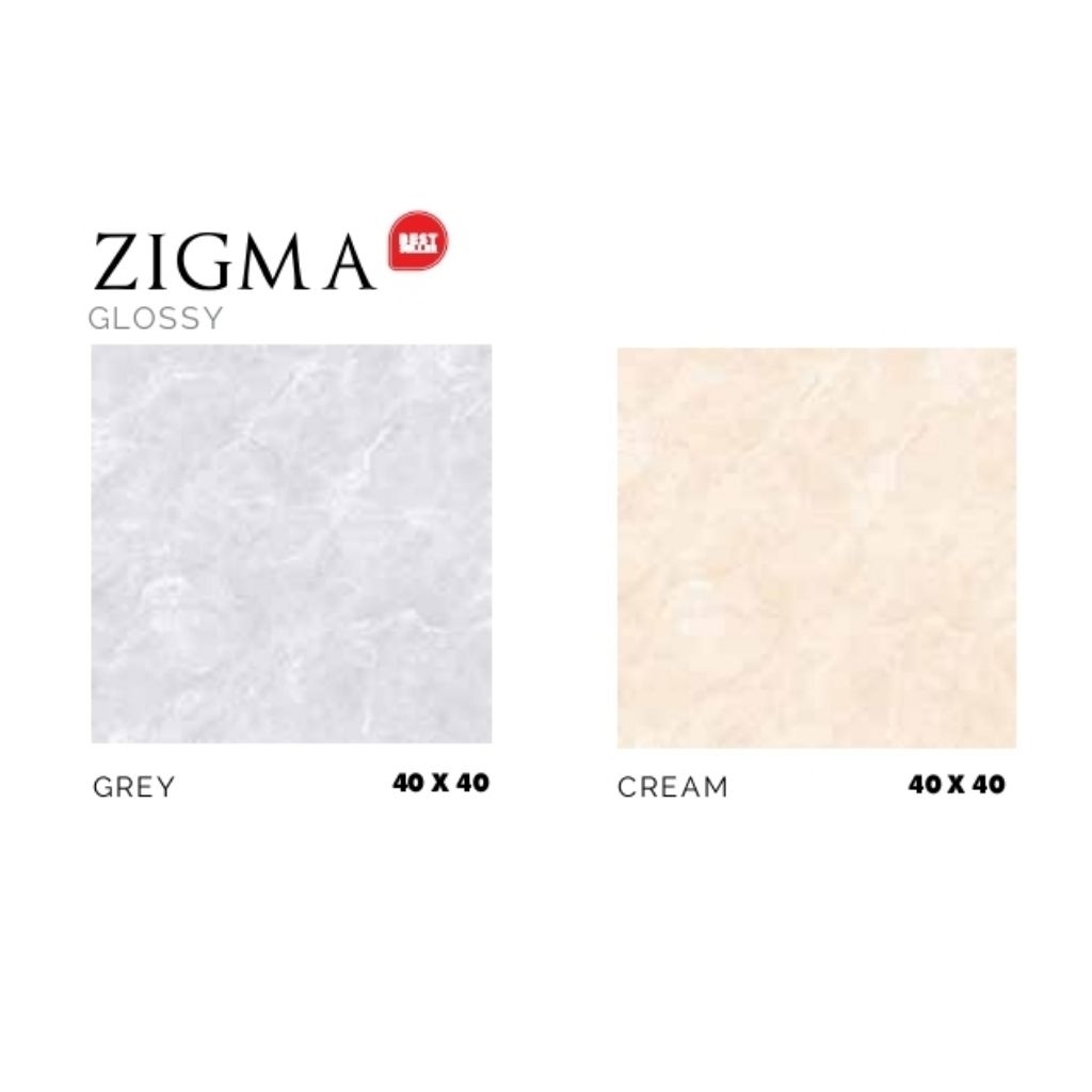 Jual KERAMIK MEREK ASIA TILE TYPE ZIGMA GREY ZIGMA CREAM UKURAN 40X40 GLOSSY | Shopee Indonesia