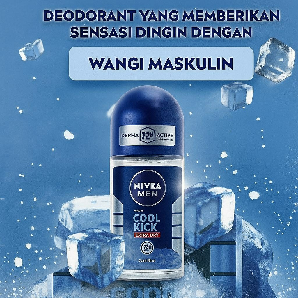 Jual Nivea Men Deodorant 50ml COOL KICK BLUE Extra Dry Biru Deodoran ...