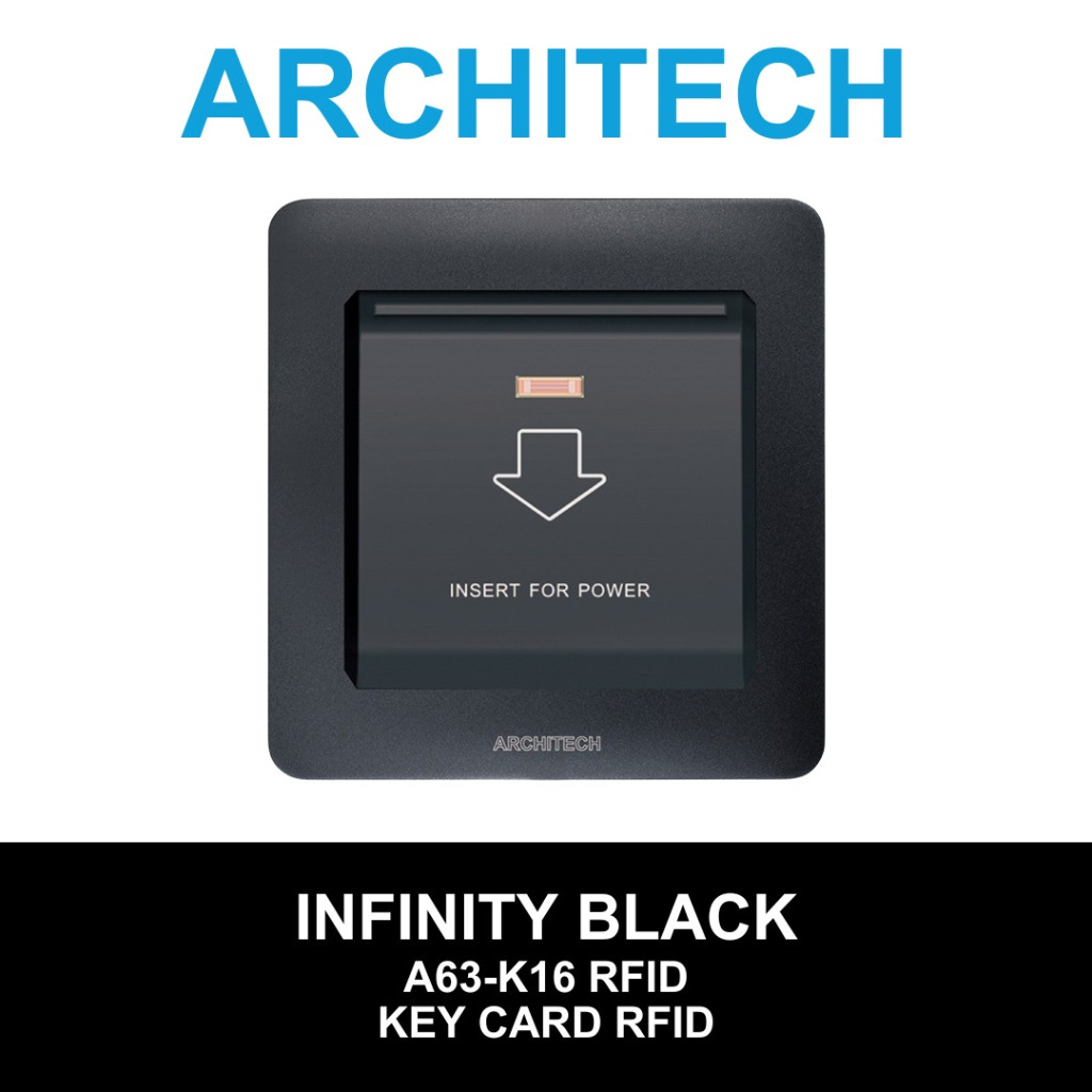 Jual Architech Infinity A63-K15 Saklar kartu RFID Black Sakelar ...