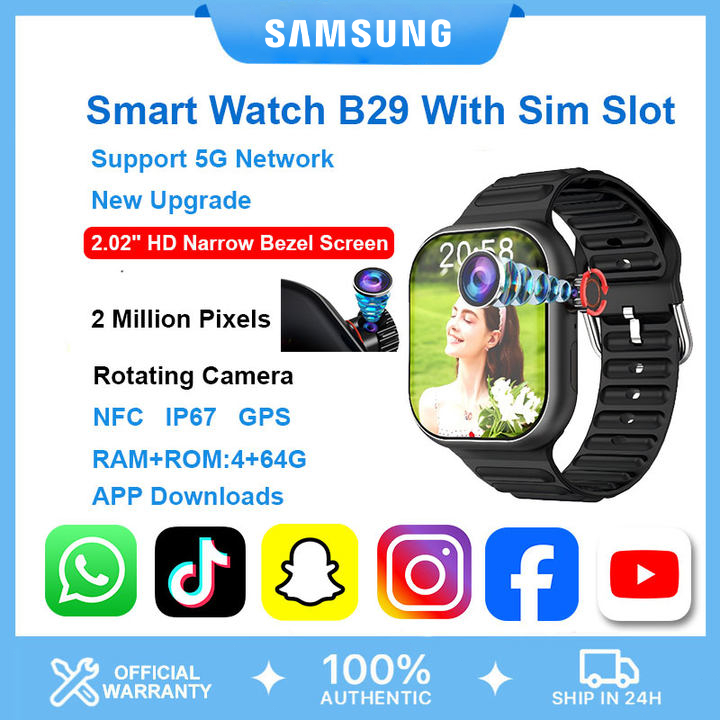Jual 【4G/5G SIM card slot】Samsung SmartWatch 360° Kamera Bisa Video ...
