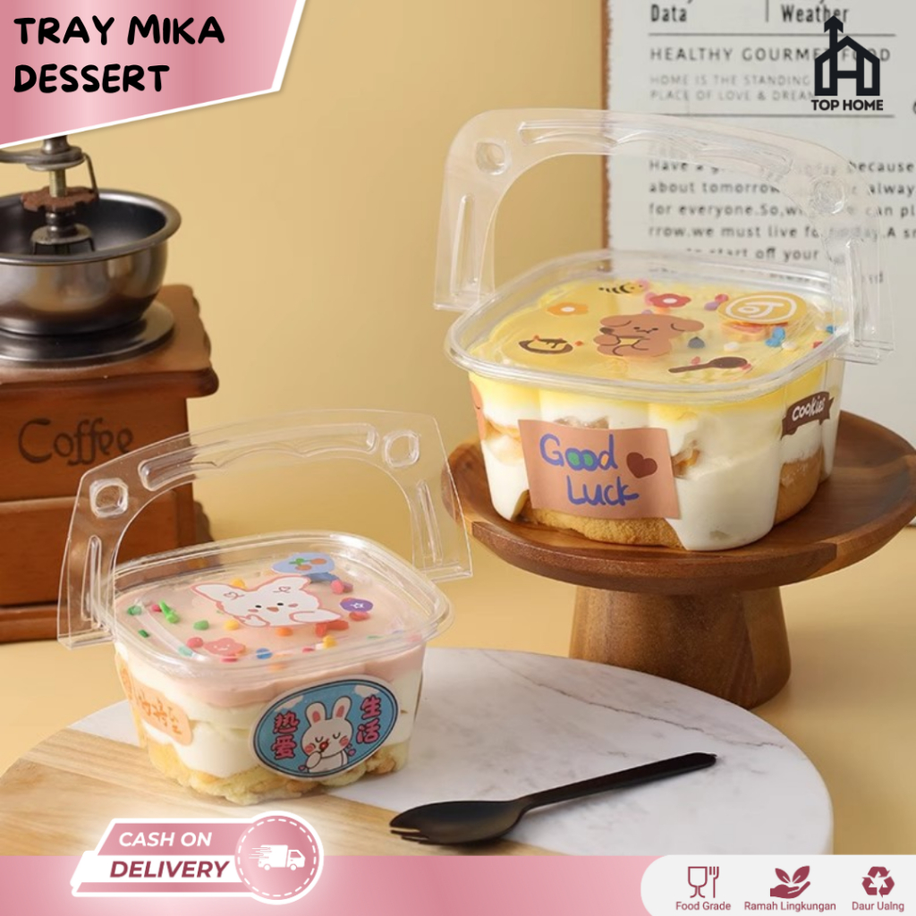 Jual Tray Makanan Dessert Buah Cookies / Tray Mika Keranjang / Mika ...