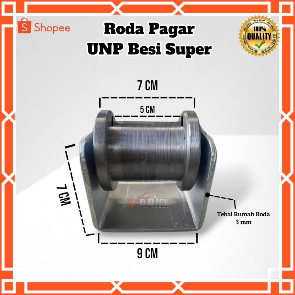 Jual RODA UNP BESI SUPER 5 CM | RODA PAGAR UNP 5 CM | RODA CANAL RODA ...