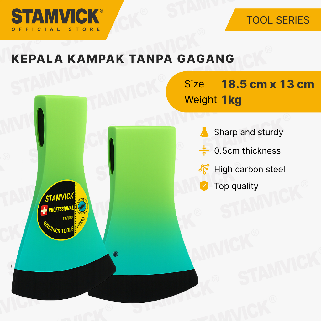 Jual Kepala Kampak Stamvick 21/2 LB - Kapak Baja 1000 Gram Potong Belah ...
