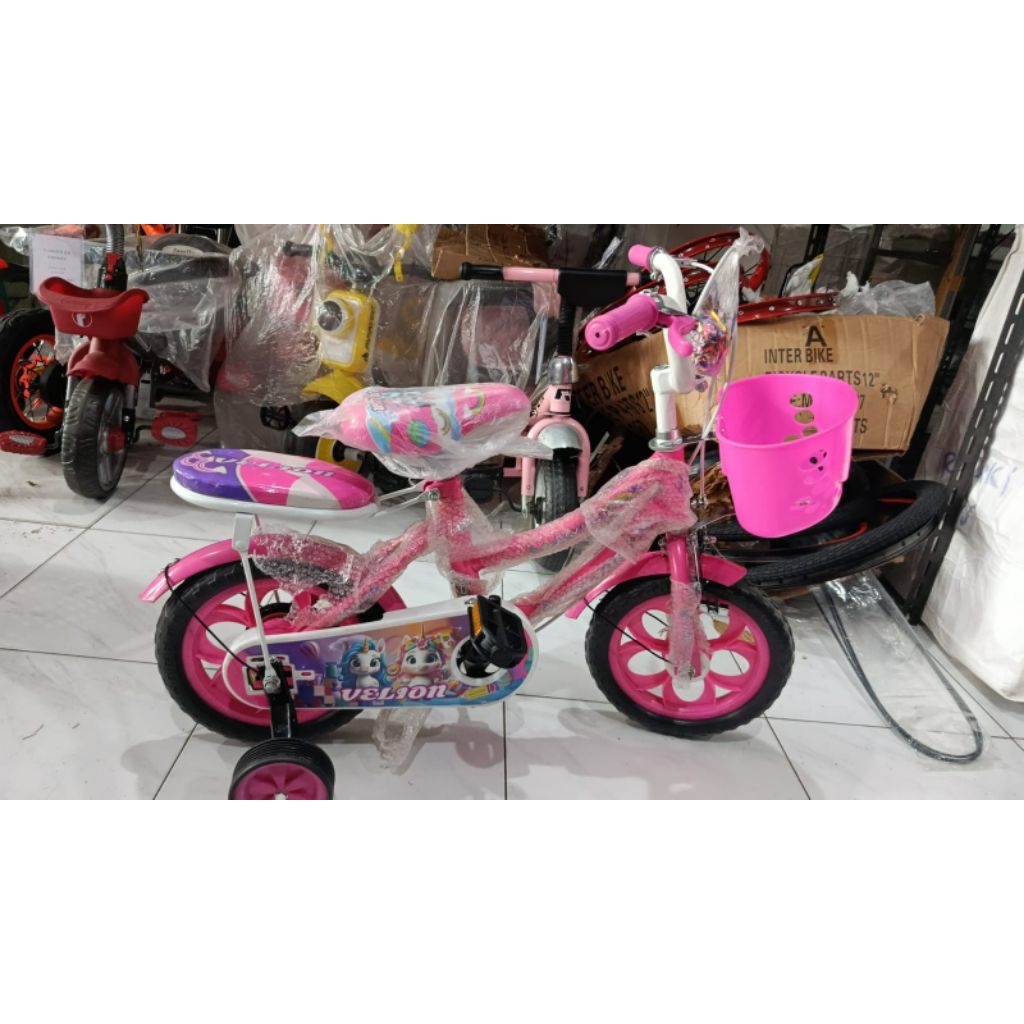 Jual SEPEDA MINI 12 VELLION BAN EVA+KERANJANG | Shopee Indonesia