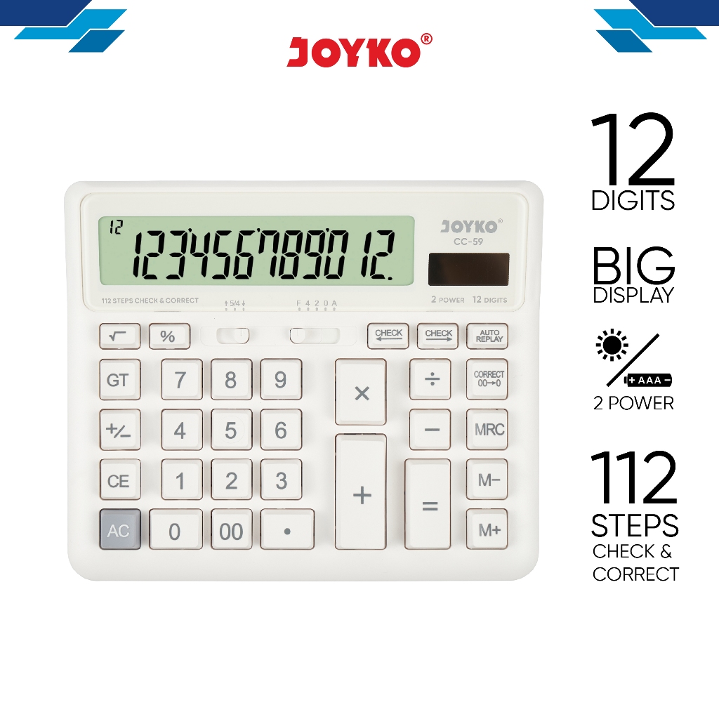 Jual Calculator Kalkulator JOYKO CC-59 12 Digits [1 PCS] | Shopee Indonesia