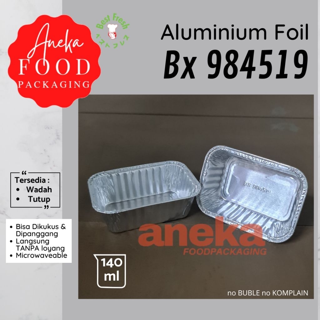 Jual Aluminium BX 984519 foil tray cup lasagna macaroni schotel dimsum mentai klapertart roti ...