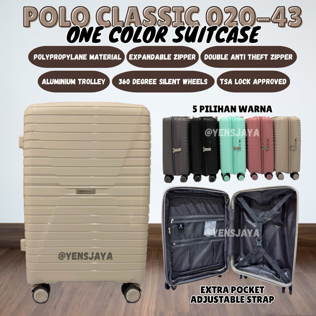Jual Koper Polypropylene Polo Classic Original Cabin 20 Inch Bagasi 24 ...