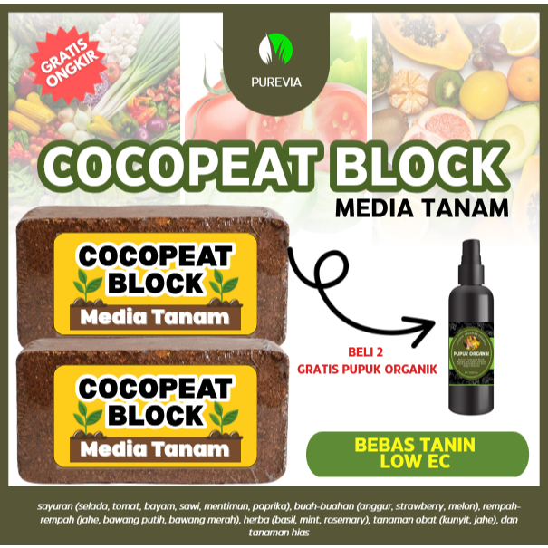 Jual BELI 2 GRATIS PUPUK - MEDIA TANAM COCOPEAT BLOCK HIDROPONIK ...