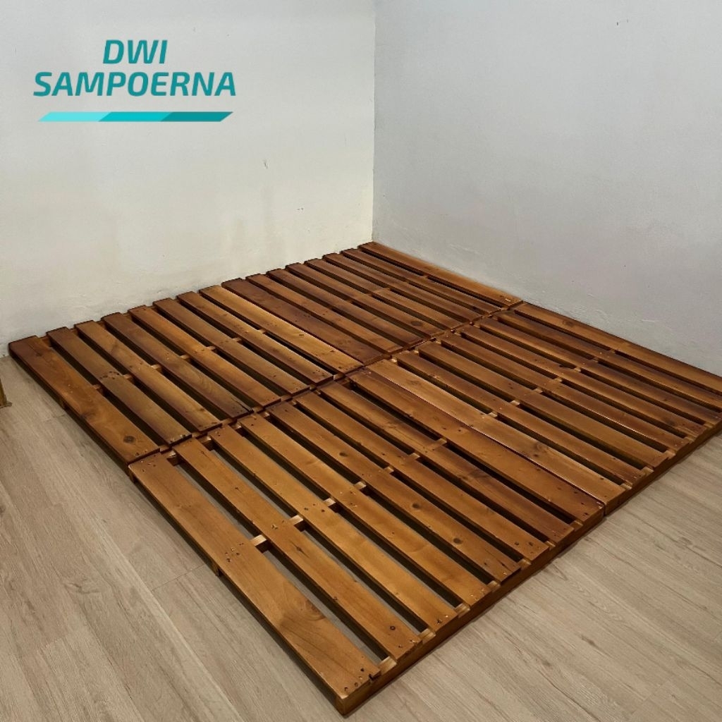 Jual Dipan Palet Kayu Jati aesthetic BISA CUSTOM ( semua ukuran dipan ...