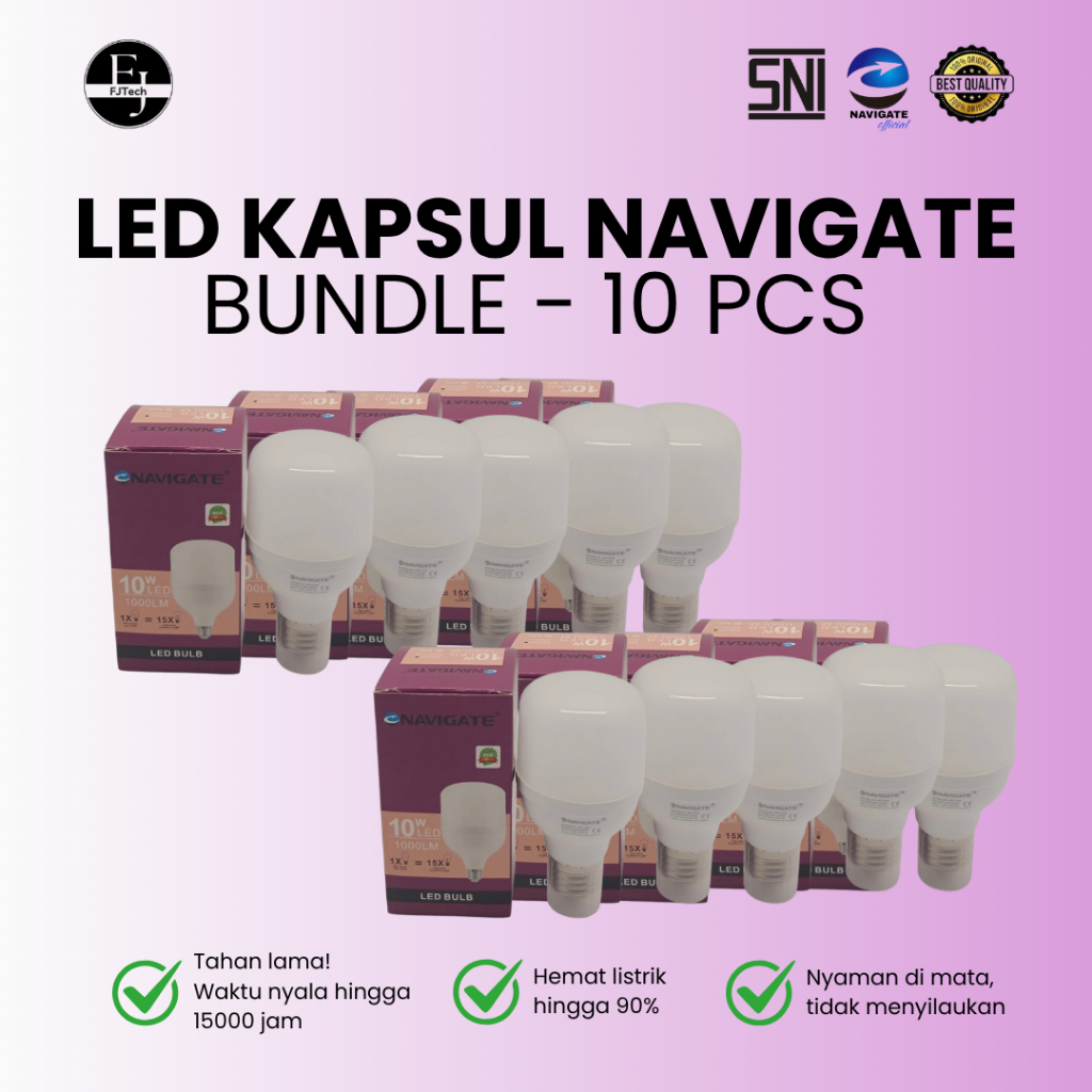 Jual NAVIGATE Lampu LED Kapsul Bundle 10pcs | 10W 15W 20W 30W 40W 50W ...