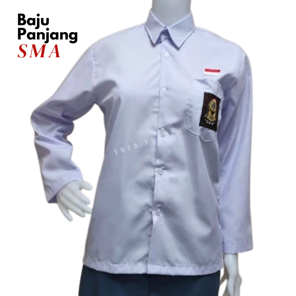 Jual Seragam Sekolah SMA SMK Panjang Putri - Baju Putih SMA Manset ...