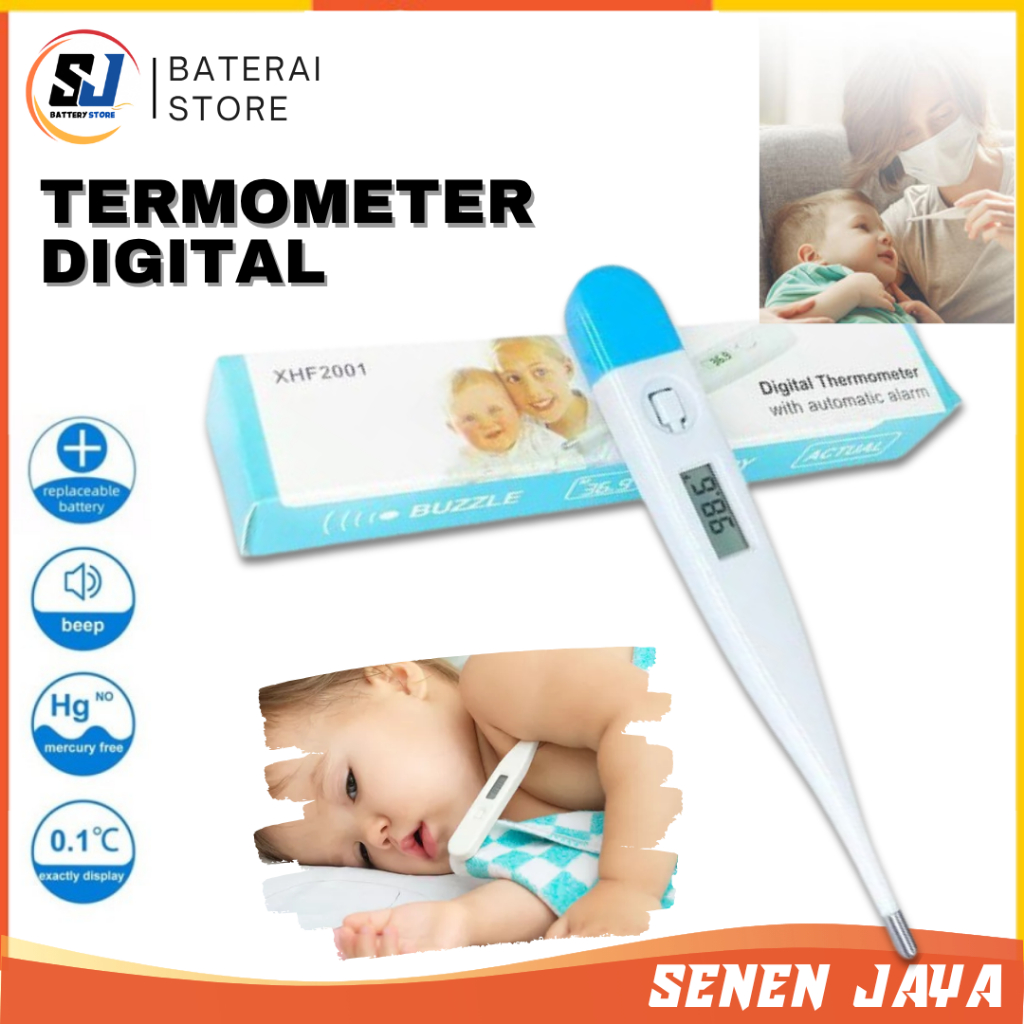 Jual Termometer Digital Anak Bayi Dewasa Alat Ukur Suhu Badan Mulut ...