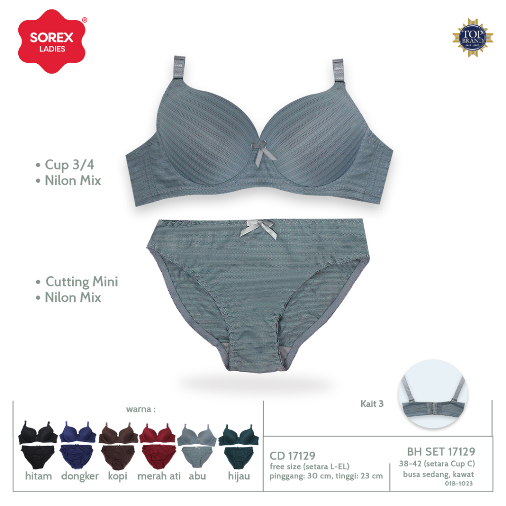 Jual Sorex Bra Set Kawat Kait 3 Setara Cup C + CD Cutting Mini BH Set ...