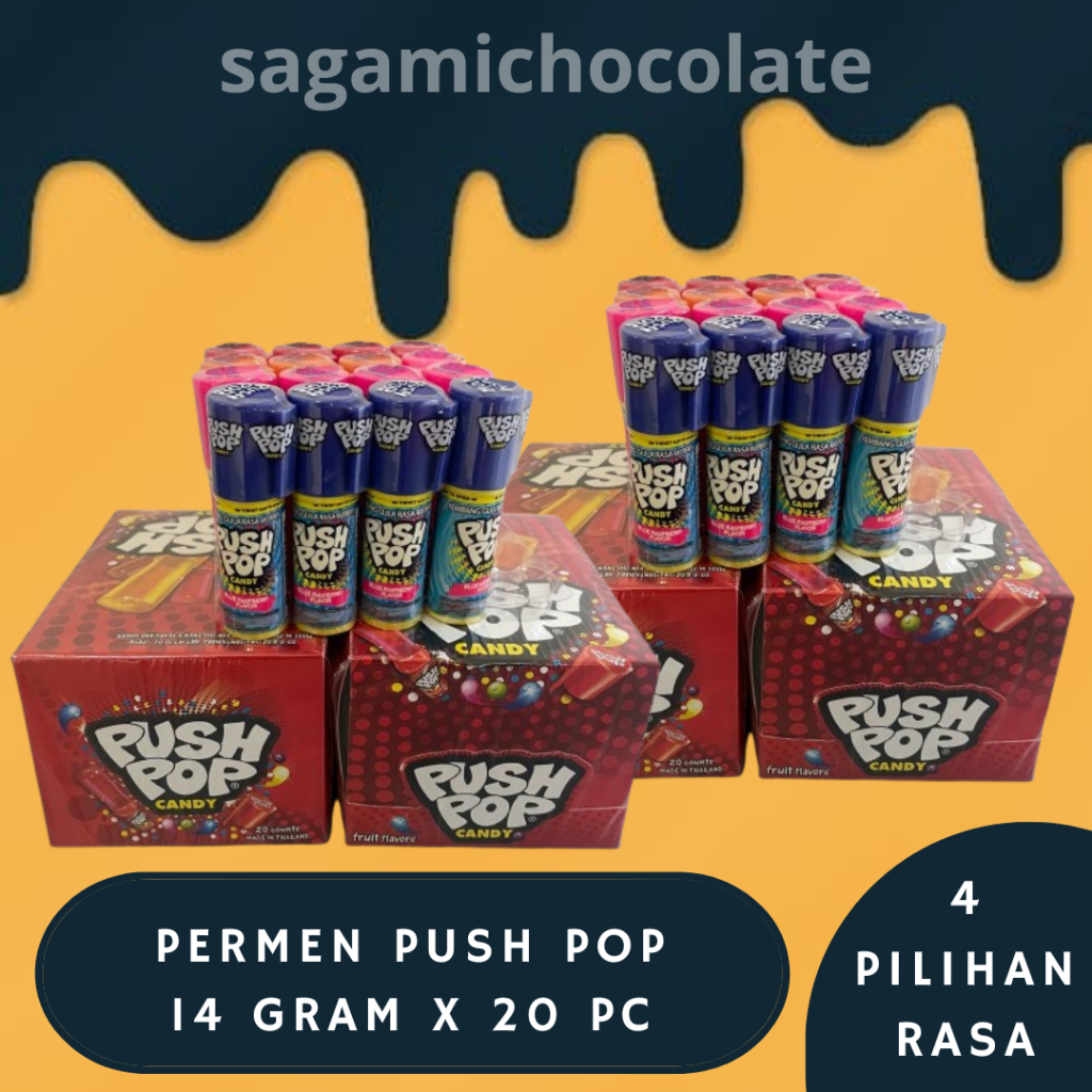 Jual PERMEN PUSH POP BOX / LIPSTIK CANDY ( BOX / 20 PC ) | Shopee Indonesia