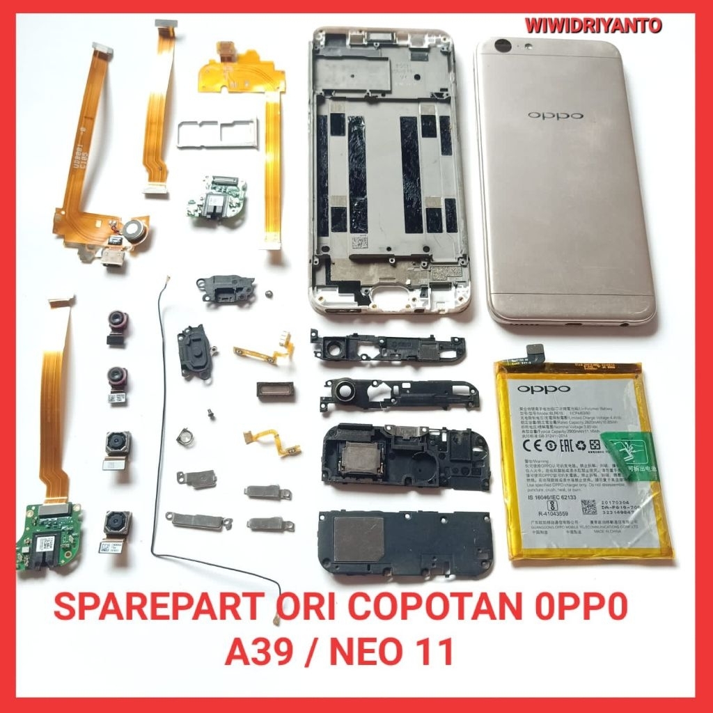 Jual SPAREPART ORIGINAL CABUTAN OPPO A39 SECOND BUZZER FLEX KONETOR CAS ...