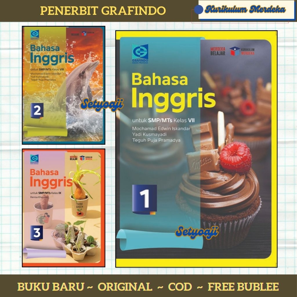 Jual Buku Paket Bahasa Inggris SMP/ MTs Kelas 7 8 9 Kurikulum Merdeka Penerbit Grafindo | Shopee ...
