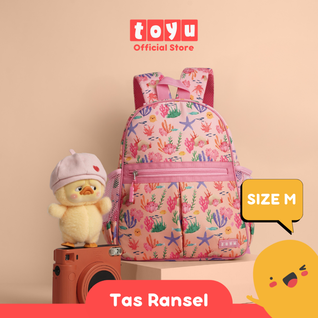 Jual TOYU Backpack Tas Ransel Sekolah Anak PAUD TK SD Coral Beaute ...