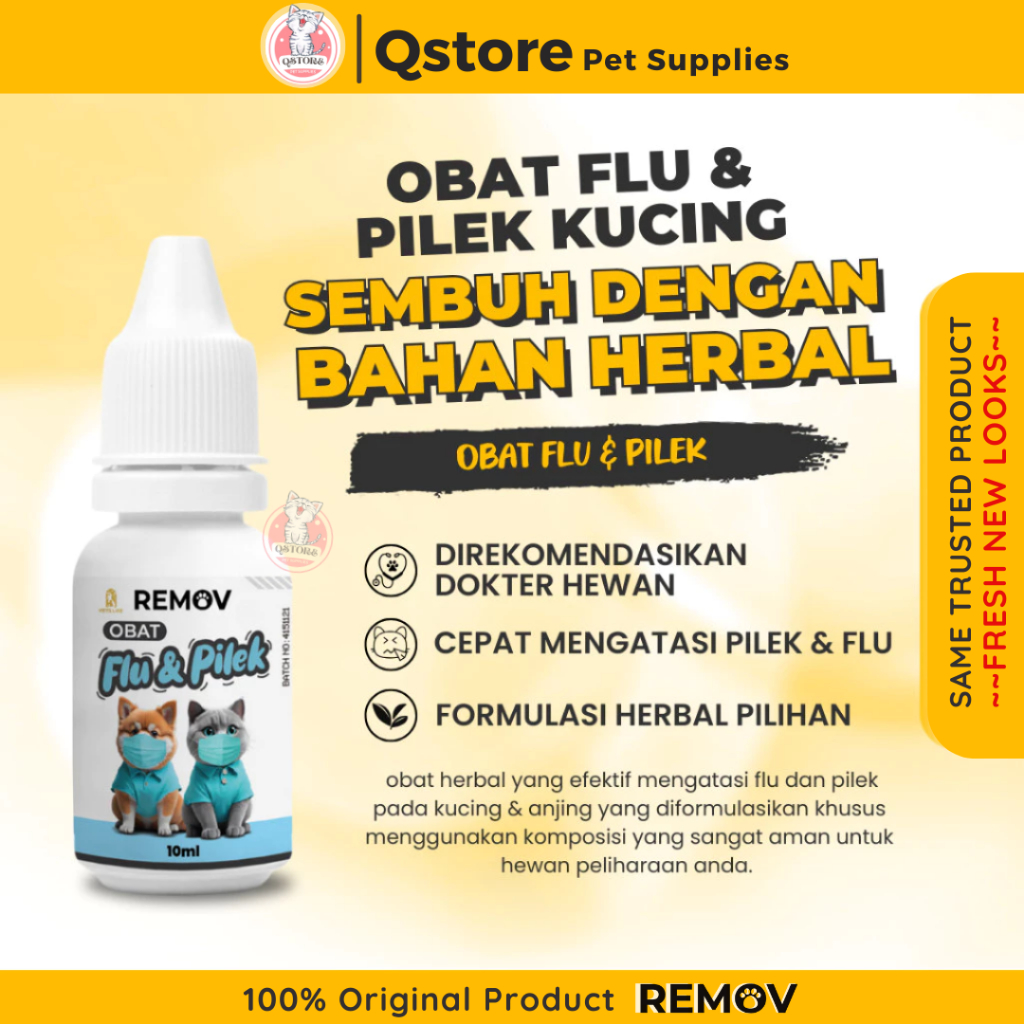Jual Obat Flu Kucing Remov Obat Flu Batuk Pilek Kucing Anjing 10ml | Shopee Indonesia