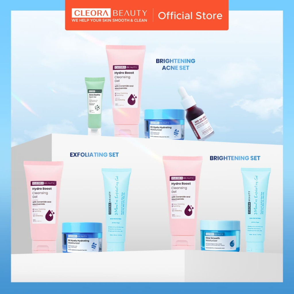Jual Cleora Special Skincare Set - Paket Lengkap Exfoliasi, Brightening ...