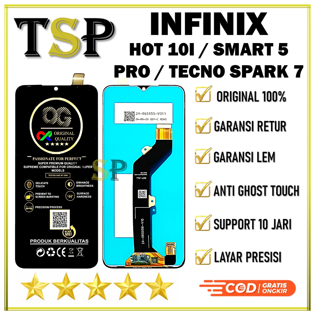Jual ORIGINAL 100% LCD INFINIX HOT 10I / SMART 5 PRO / TECNO SPARK 7 ...