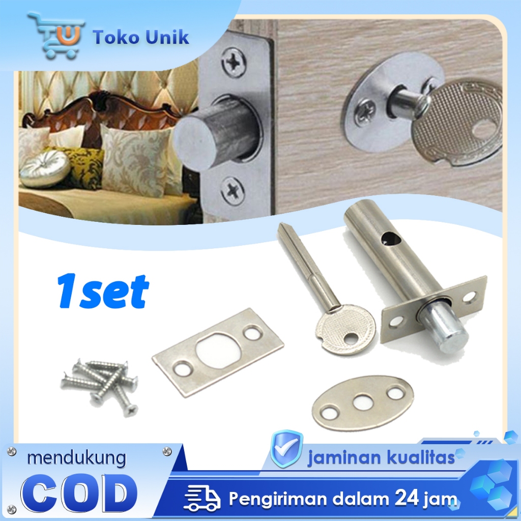 Jual Kunci Tambahan Pintu Kunci Door Bolt Grendel Putar Slot Universal ...