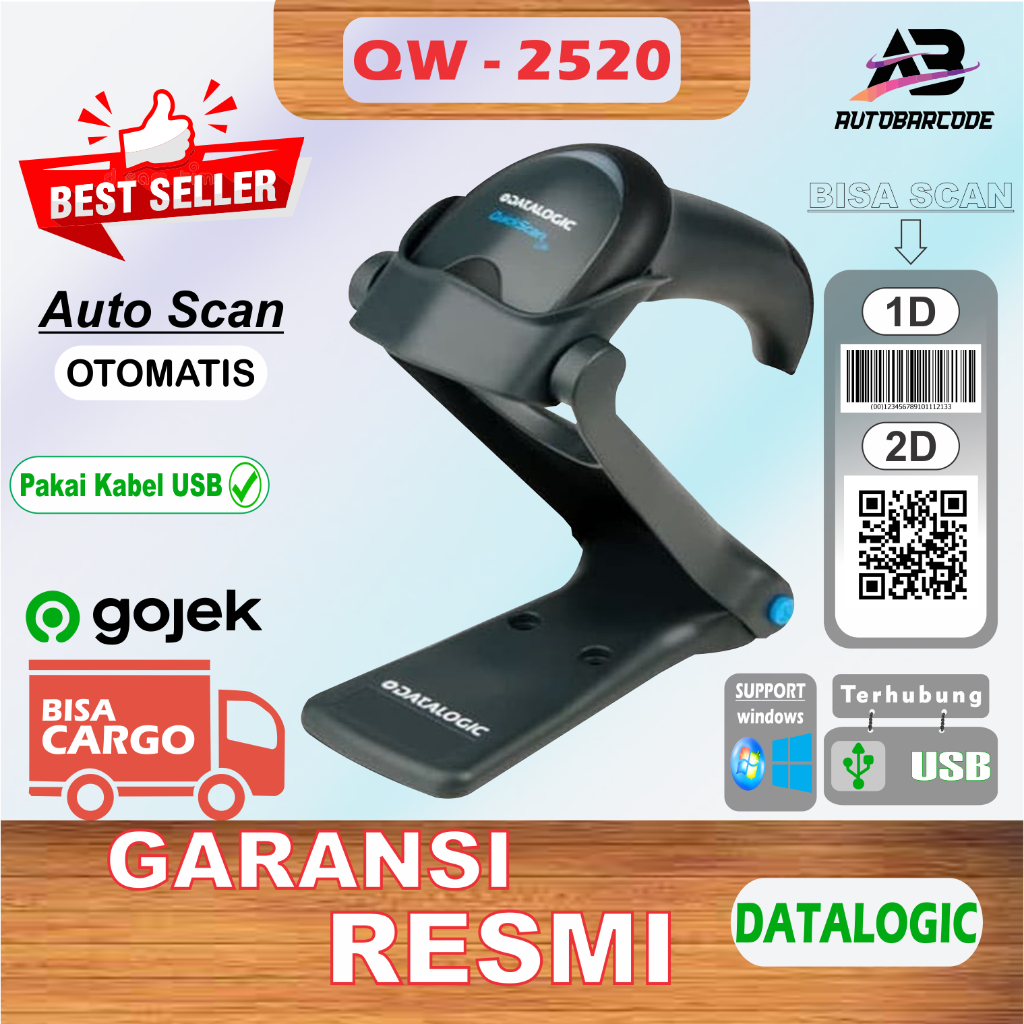Jual Datalogic QW 2520 USB Scanner 2D QRcode 1D Barcode Scan Kasir ...