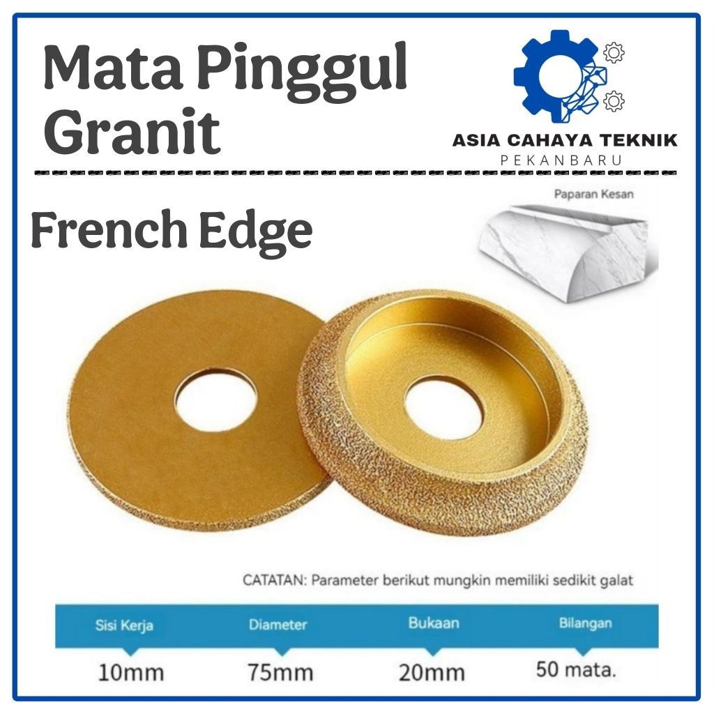 Jual Mata Gerinda Grenda Pinggul Granite 4 Inch Bevel Granit French ...