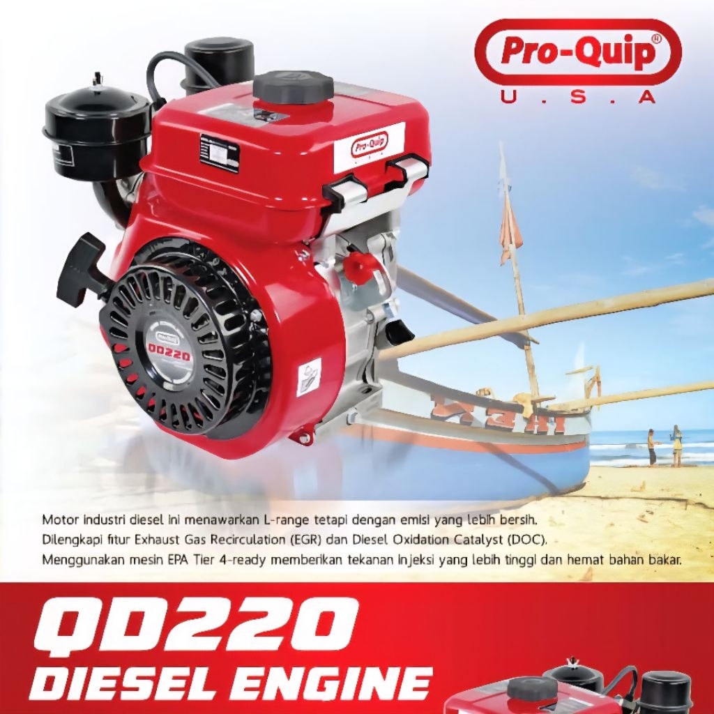 Jual Diesel Engine Solar Proquip QD220 7HP Untuk Penggerak Mesin ...