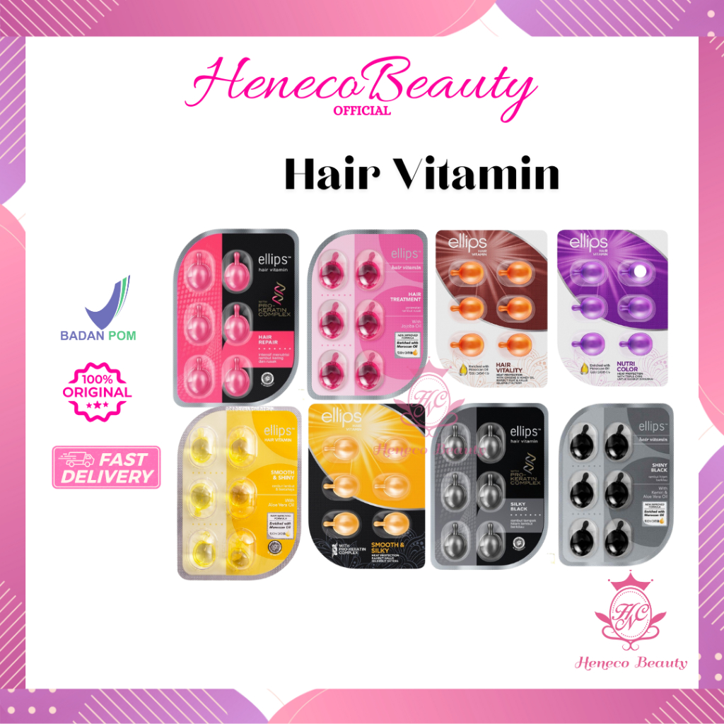 Jual ELLIPS Hair Vitamin Blister 6 Butir Pro Keratin Complex / Vitamin ...