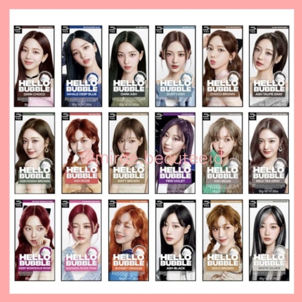 Jual CAT RAMBUT KOREA BUBBLE HAIR COLORING MADE IN KOREA MODEL SHAMPOO ...
