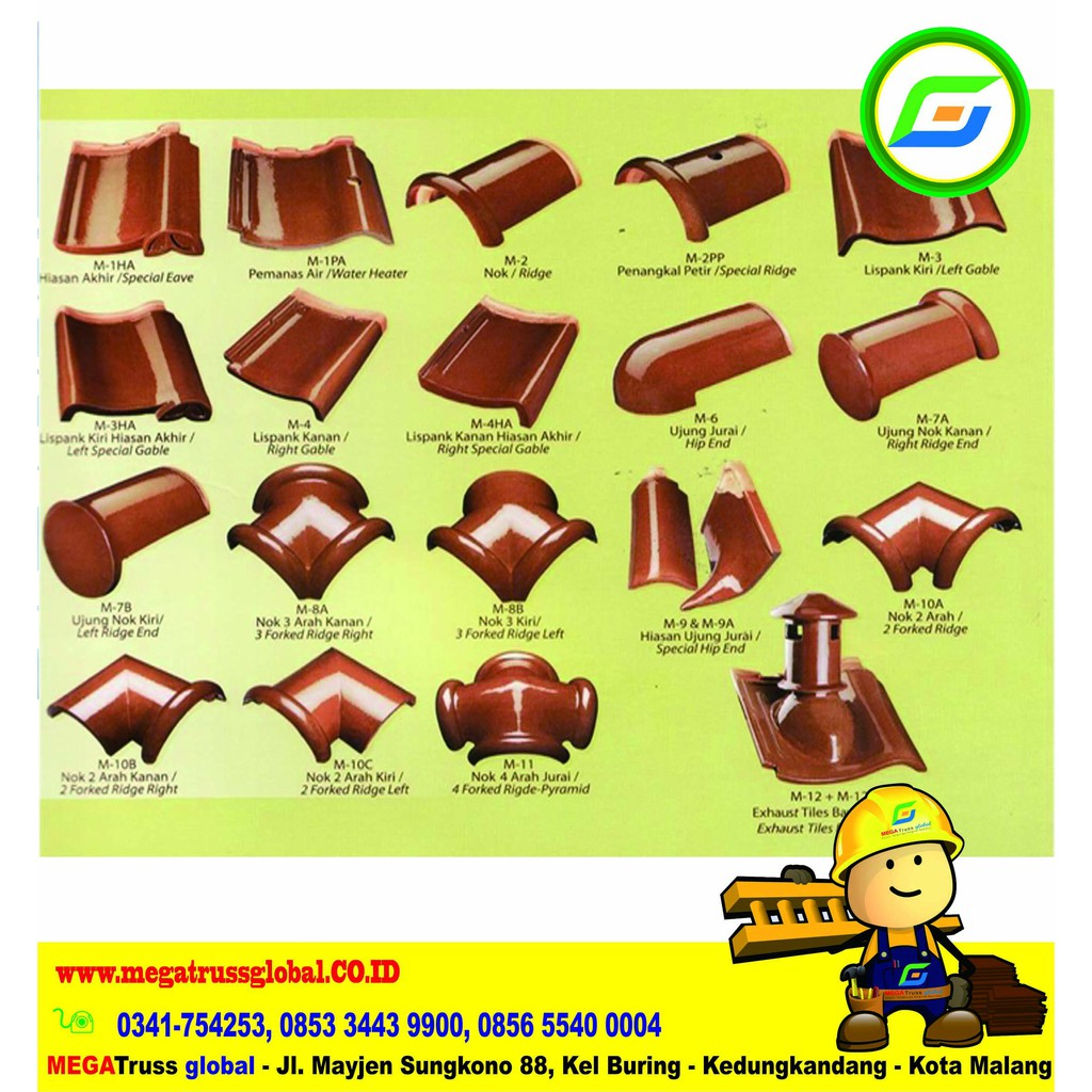 Jual Nok Ujung Jurai Genteng Keramik Natural - Accessories Genteng ...