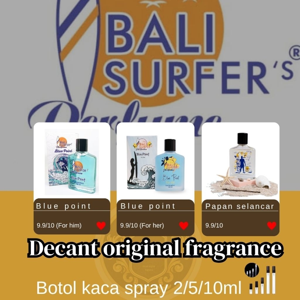 Jual [decant/share] parfum BSP Bali Surfers Perfume blue point for her ...