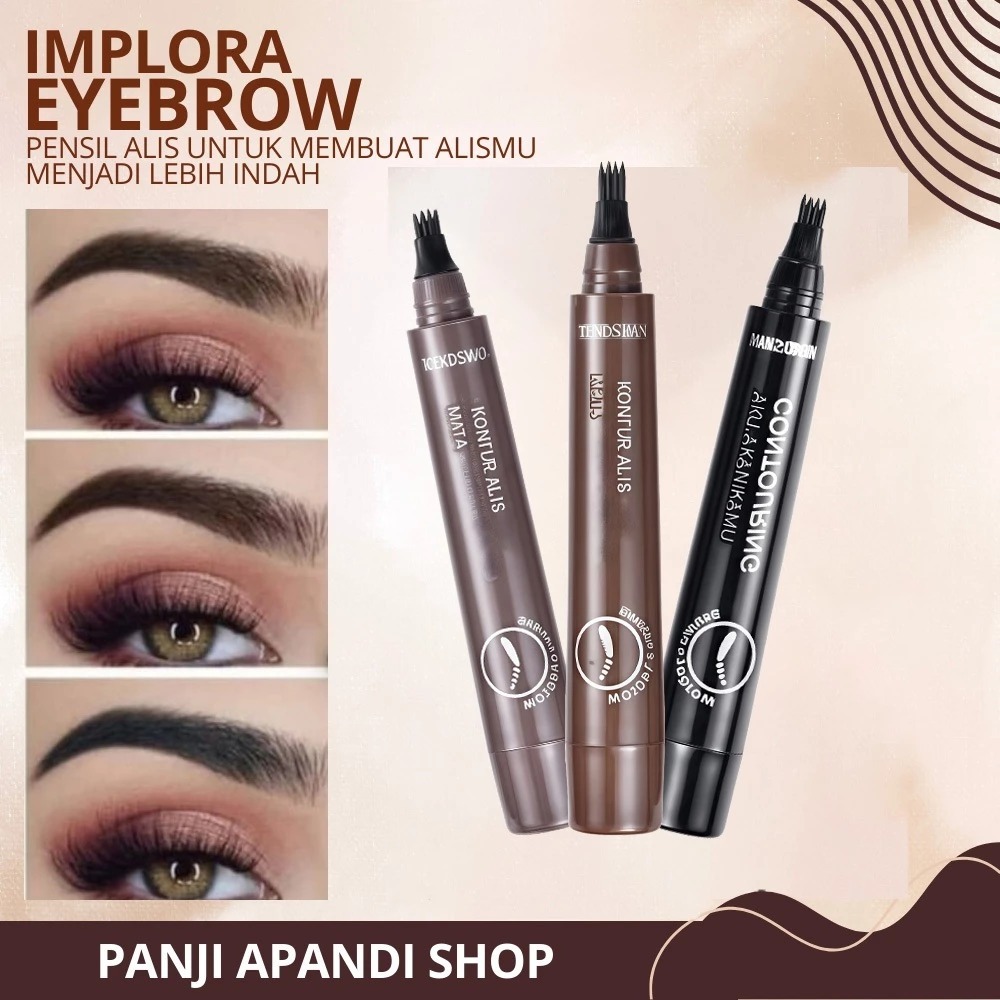 Jual | BPOM | COD | Pensil Alis Waterproof 2.8ml + Sikat - Tahan 24 Jam ...