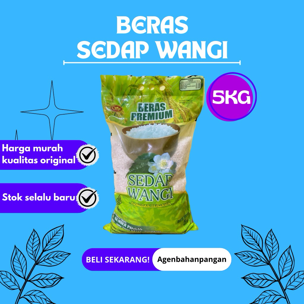 Jual beras sedap wangi 5kg (kualitas premium,wangi,selalu terbaru dari ...