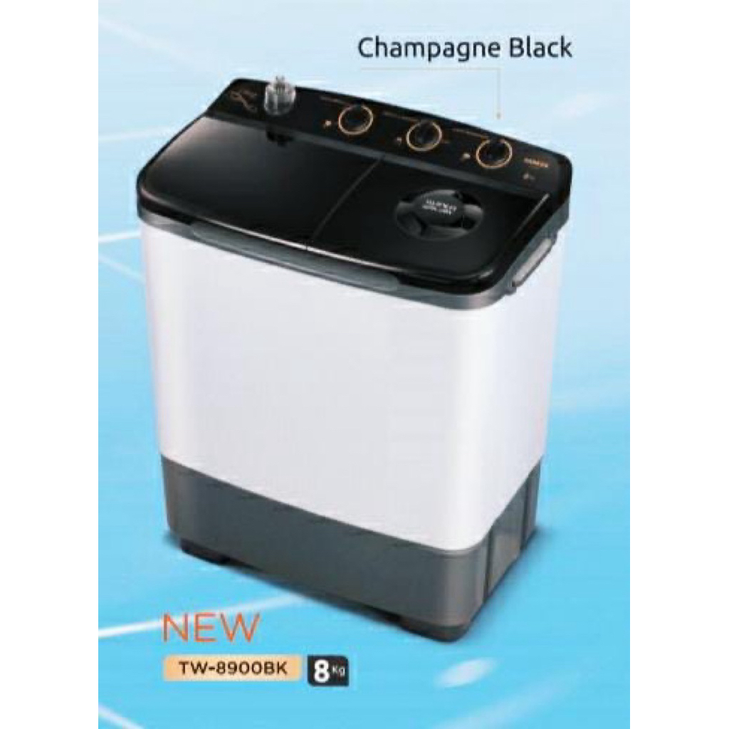 Jual Mesin Cuci 2 Tabung SANKEN TW 8900 BK XTOR Technology 8 KG ...