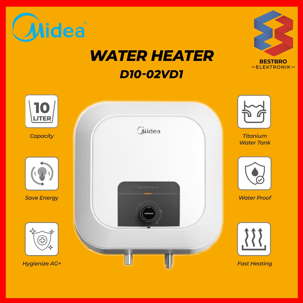 Jual Midea Water Heater D10-02VD1 Pemanas Air Listrik 10Liter | Shopee Indonesia