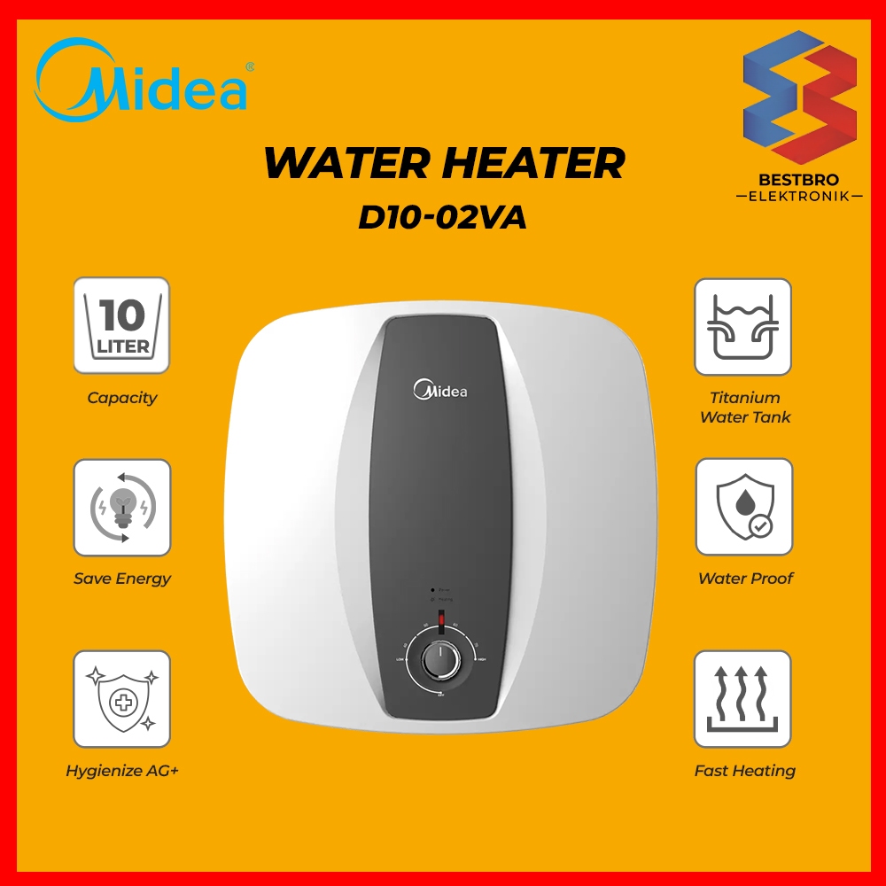 Jual Midea Water Heater Listrik D10-02VA Pemanas Air Mandi Kapasitas 10 Liter | Shopee Indonesia