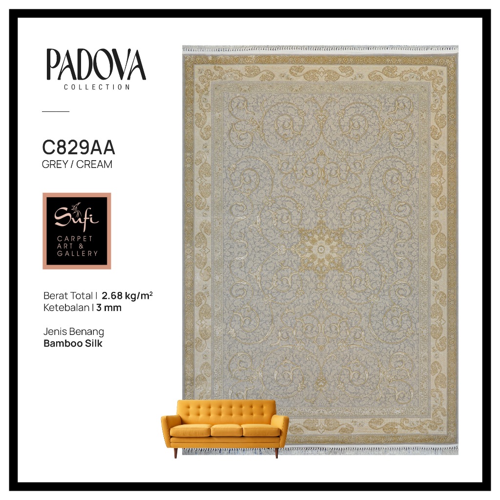 Jual Karpet Lantai Aesthetic Permadani Classic Mewah Premium Bamboo ...