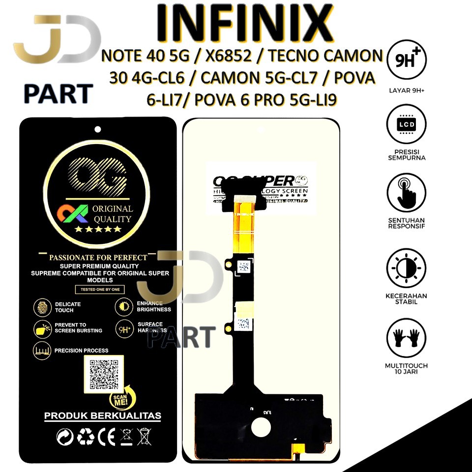 Jual LCD TOUCHSCREEN INFINIX NOTE 40 5G / X6852 / TECNO CAMON 30 4G-CL6 ...