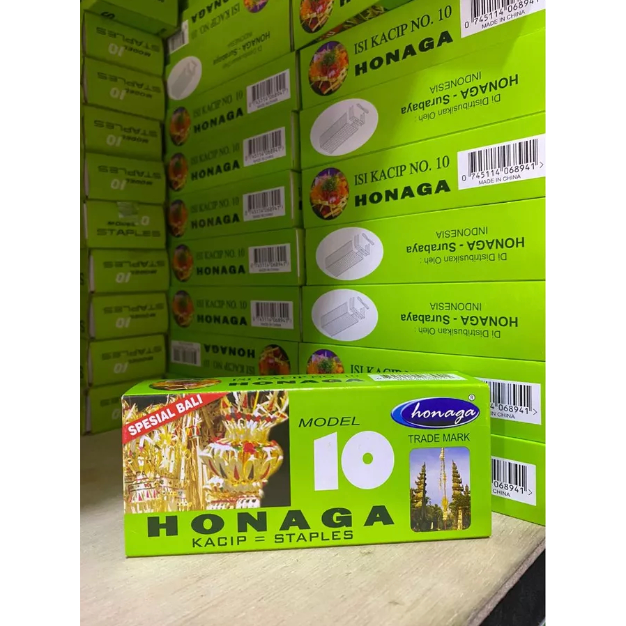 Jual 1 BOX/10 PACK Honaga isi Staples Kecil / Isi Stapler Bbc No 10 ...