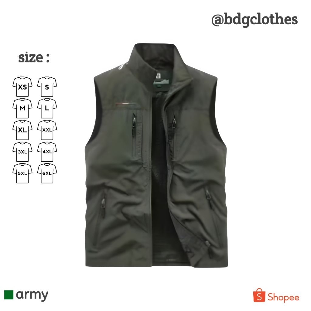 Jual Rompi Motor 4 Saku Pria Casual Taslan Tebal | Rompi Riding Outdoor ...