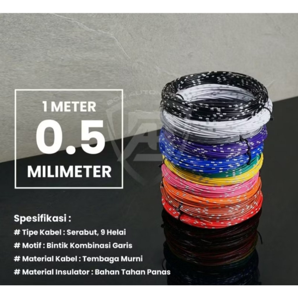 Jual Kabel Bintik Serabut Tembaga Motor Mobil Otomotif Kabel Bintik 0,5mm | Shopee Indonesia
