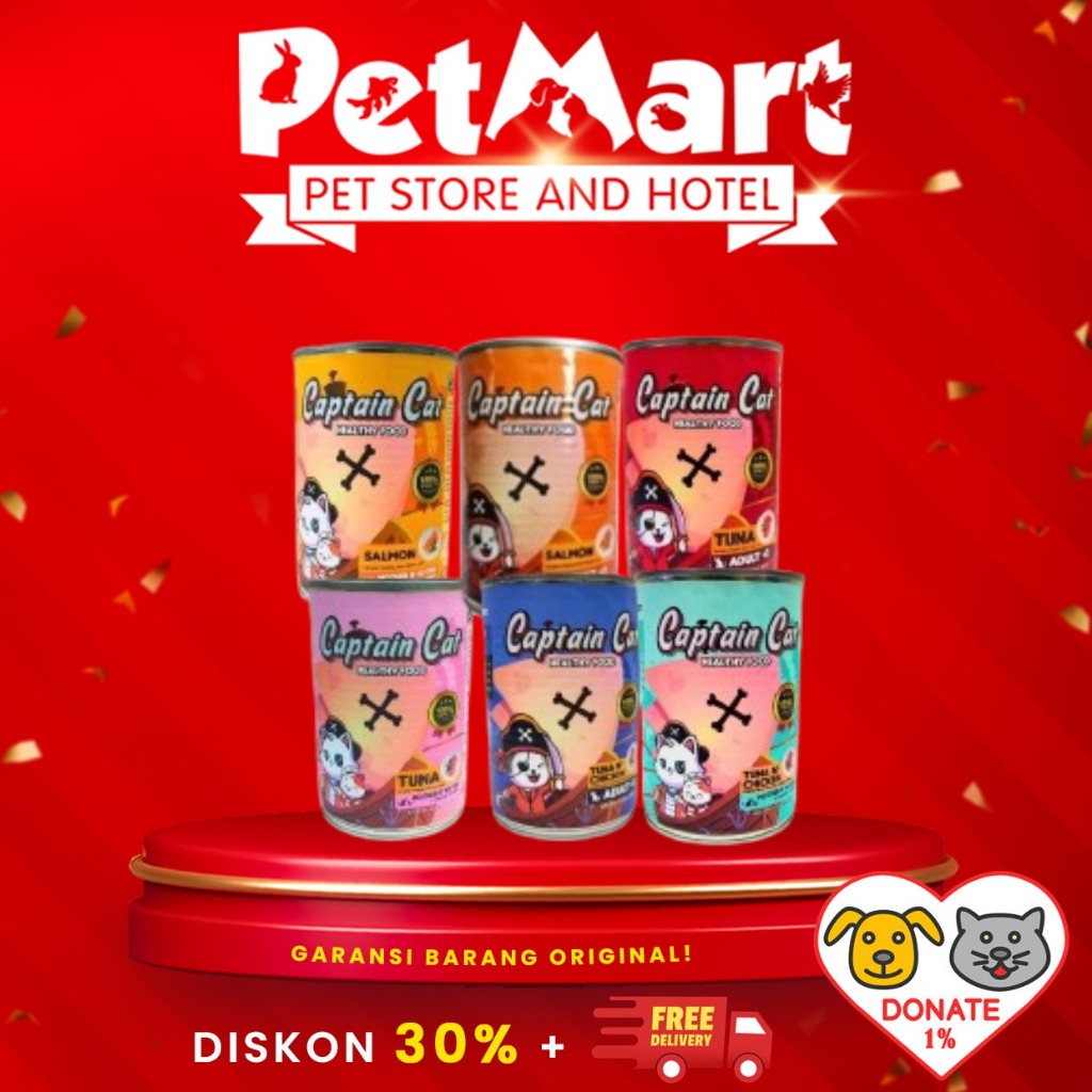 Jual Captain Cat 400gr Wet Food - Makanan Kucing Kaleng Adult Kitten ...