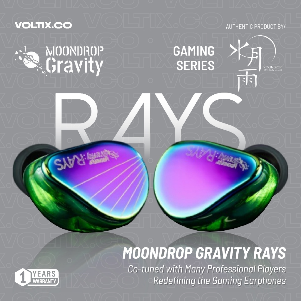 Jual Moondrop GRAVITY RAYS Hybrid Dynamic + Planar Driver IEM With ENC ...