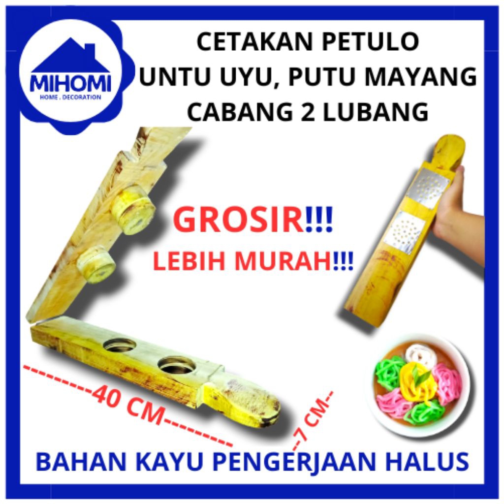 Jual Cetakan Petulo Putu Mayang Cabang 2 Lubang Kecil Diameter 5 cm ...
