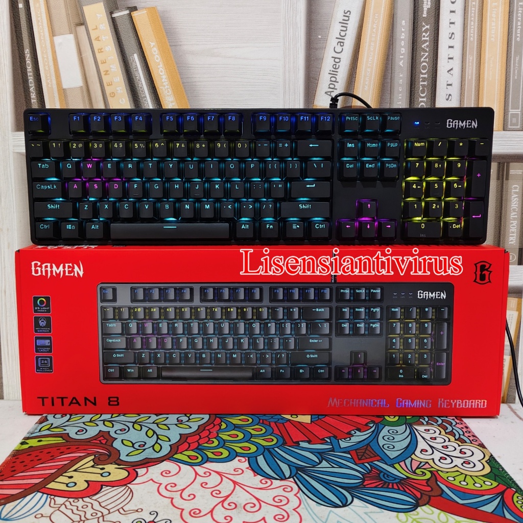 Jual GAMEN Titan 8 Keyboard Gaming Mechanical Ergonomic Keycaps RGB 3 ...